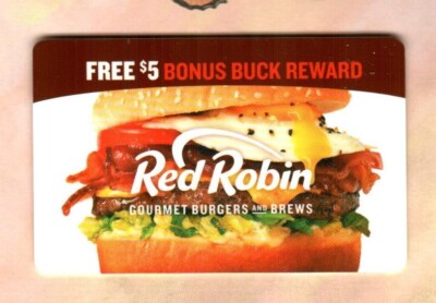 RED ROBIN Gourmet Burger, Bonus Buck ( 2018 ) Reward Gift Card ( $0 ...