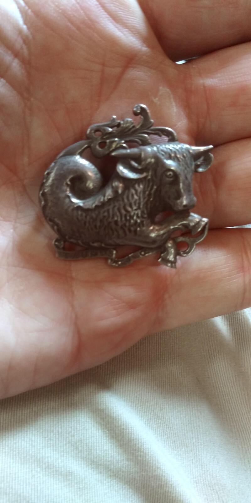 Vtg Sterling Silver Taurus Brooch Pin Signed By Cini. | eBay