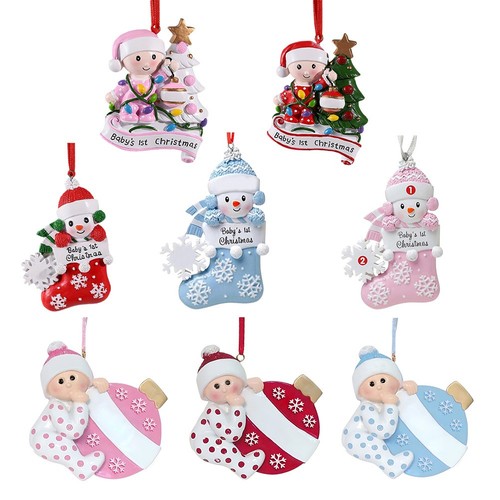 DIY Baby First Christmas Ornament 2025 Resin Pendant for Tree Decor ...