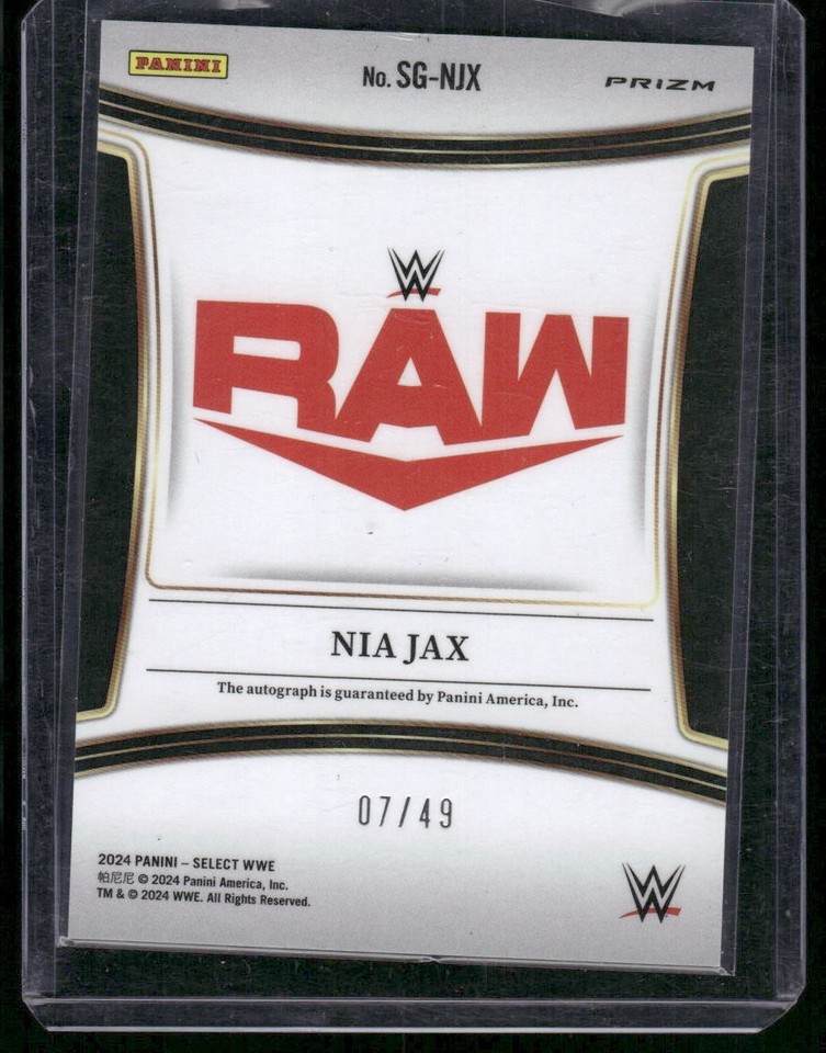 NIA JAX 2024 Panini Select WWE Signatures Blue Prizm Auto Autograph #D ...