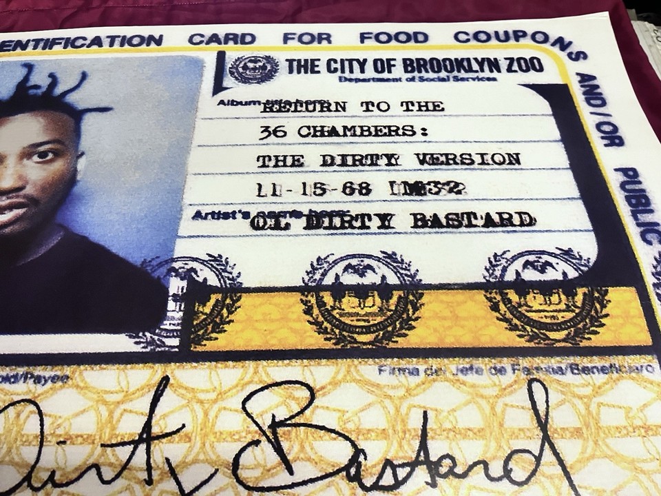 Ol Dirty Bastard ODB Wu Tang Clan Brooklyn Zoo ID Poster 36x24 Hip Hop ...