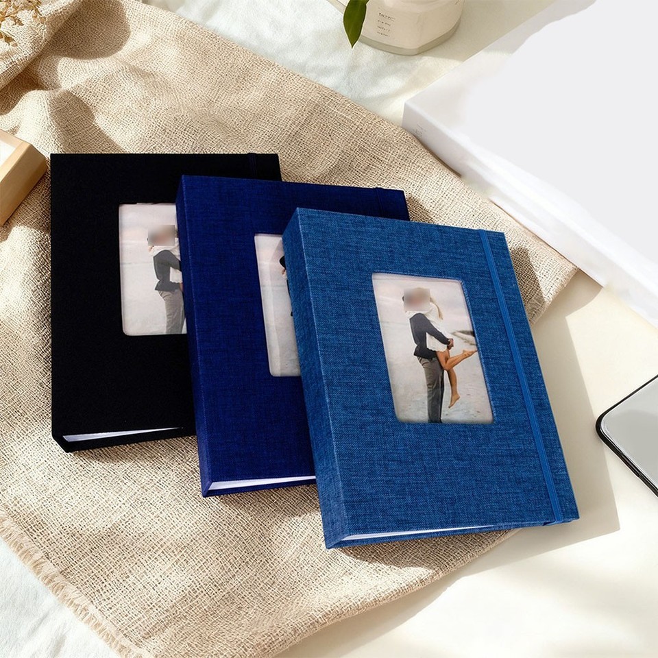 208 Photo Capacity Photo Album 2x3 Inch Linen Cover Small Size for Desk ...