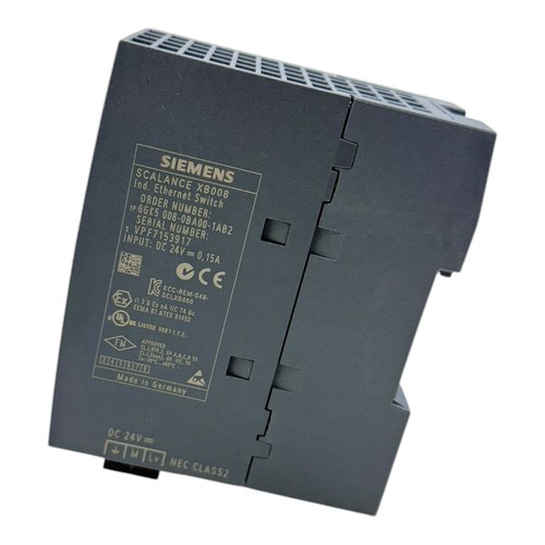Siemens 6GK5008-0BA00-1AB2 Ethernet Switch SCALANCE XB008 Industrial ...