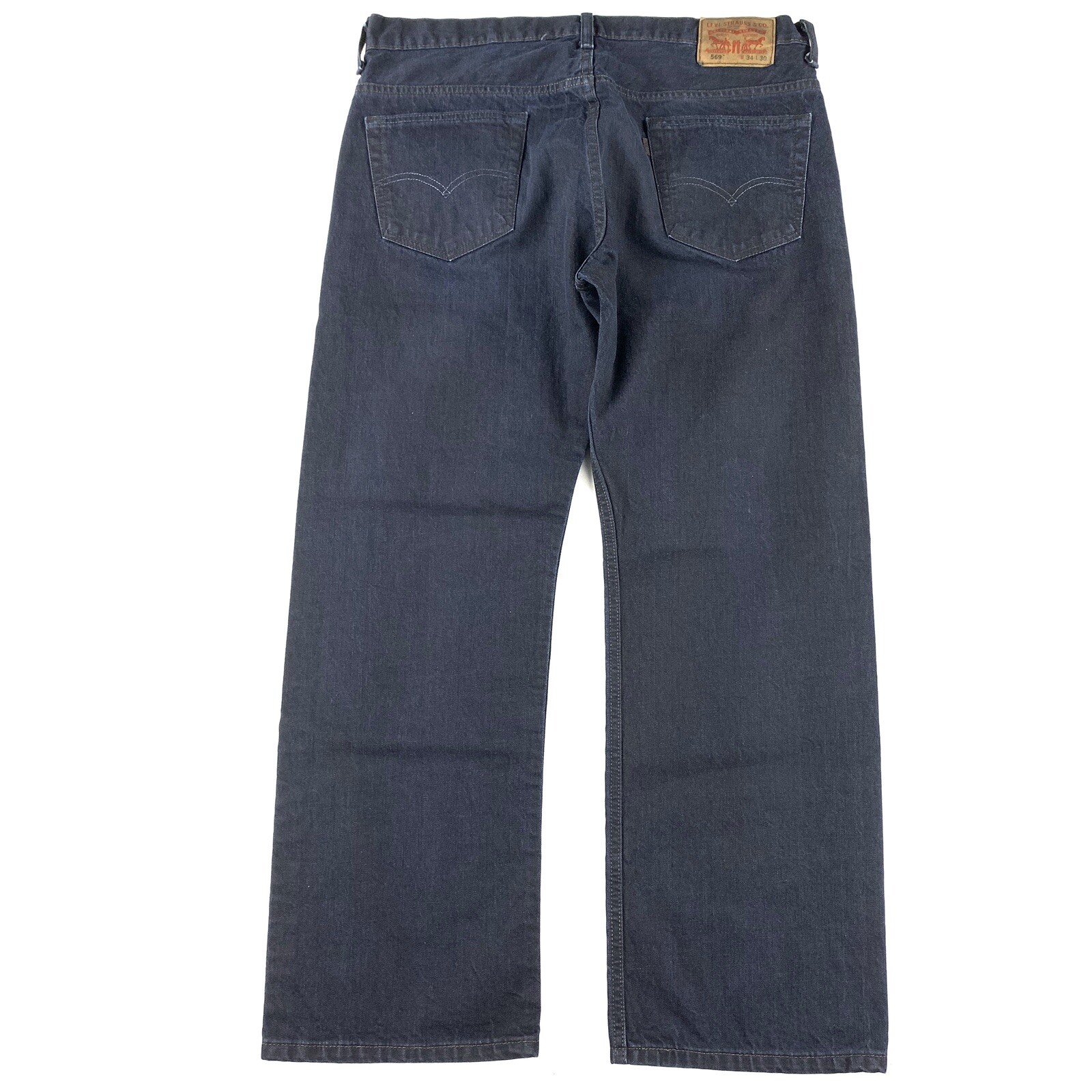 Levis 569 Loose Straight Dark Blue Denim Jeans Fits 3… - Gem