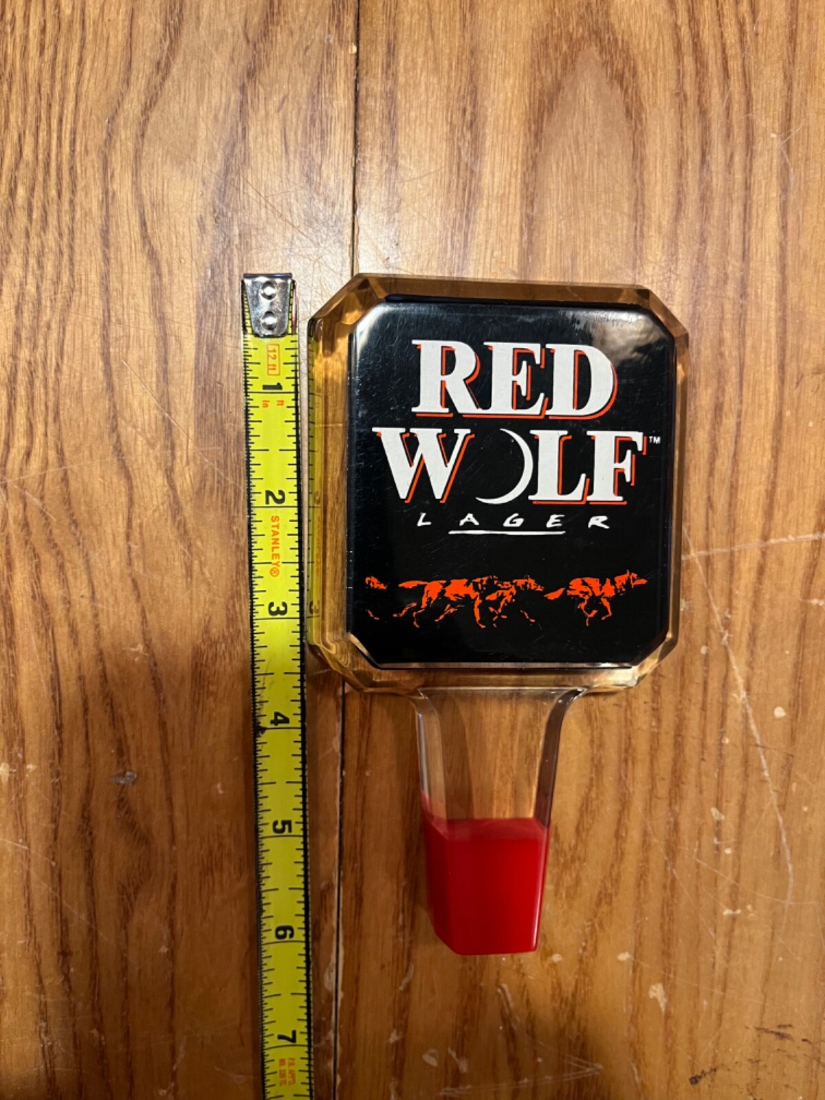 Red Wolf Lager BEER Tap Handle 6" Tall BAR Barware Brewery Brewing ...