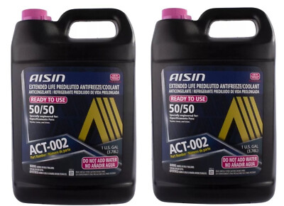 2 GALLON KIT AISIN 50/50 (PINK) Engine Coolant Antifreeze Fluid For ...