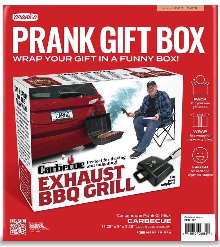 "CARBECUE" Exhaust BBQ Grill - Prank Fake Gag Funny PARODY Gift Box ...