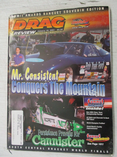 IHRA DRAG REVIEW MAGAZINE JAN 19, 2001 JON YOAK LAURIE CANNISTER SUMMIT ...
