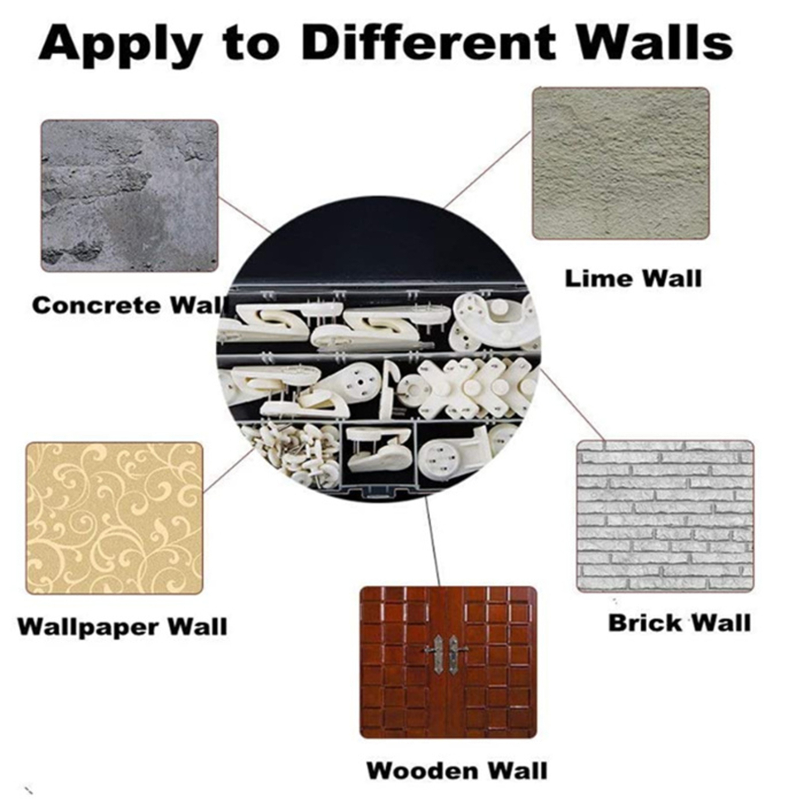 47Pcs Non-Trace Wall Picture Hooks Invisible Traceless Drywall A7J1 | eBay