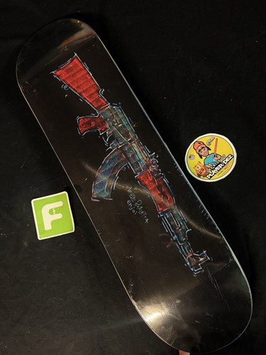 RARE VINTAGE Enjoi Louie Barletta Rifle Banana Clip Gun Skateboard Deck ...