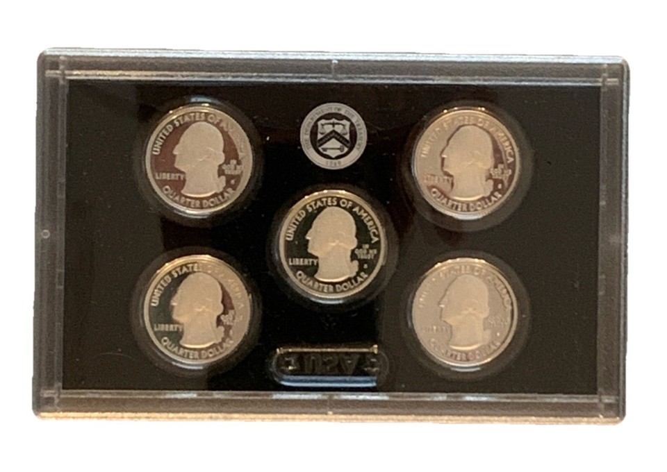 2013 ATB Silver Quarter Proof Set – 5 Coins – Original Box & COA – .90 ...