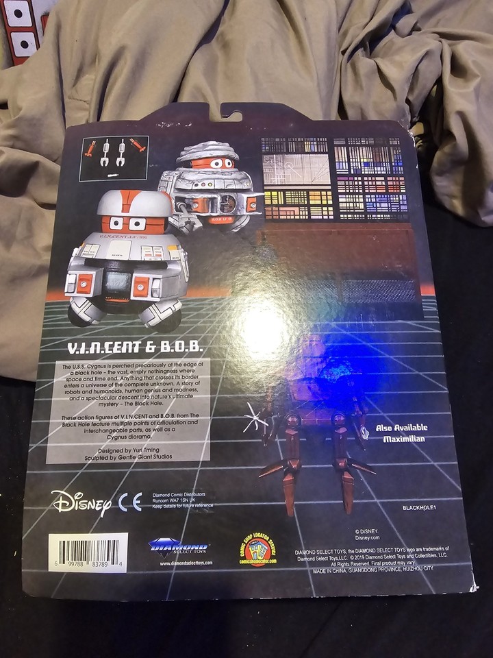 Disney Select The Black Hole Vincent and Bob Action Figure Diamond ...