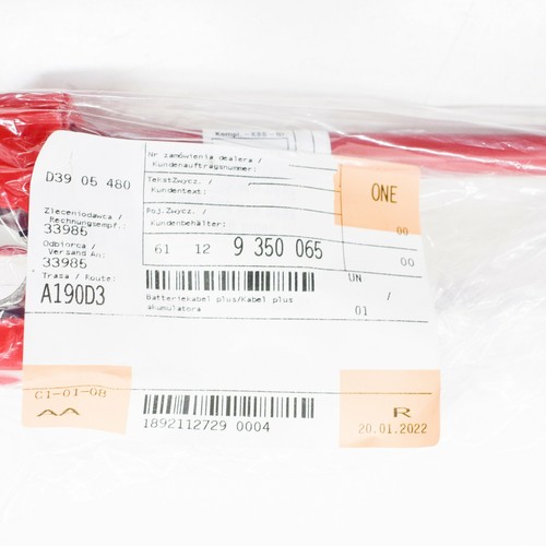 OEM GENUINE BMW G30 G31 G12 G11 G14 F98 M8 BATTERY CABLE PLUS POLE ...