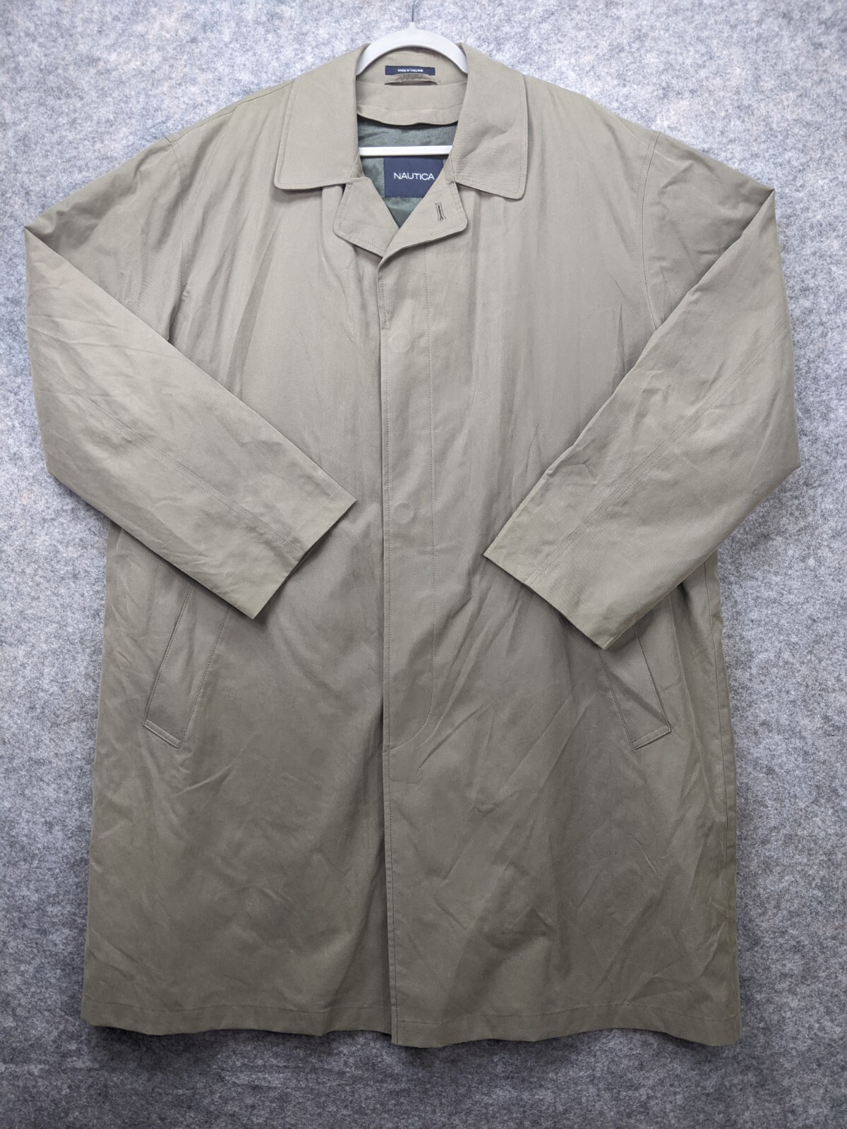 Nautica Overcoat Men's Large Green Button Front Coat … - Gem