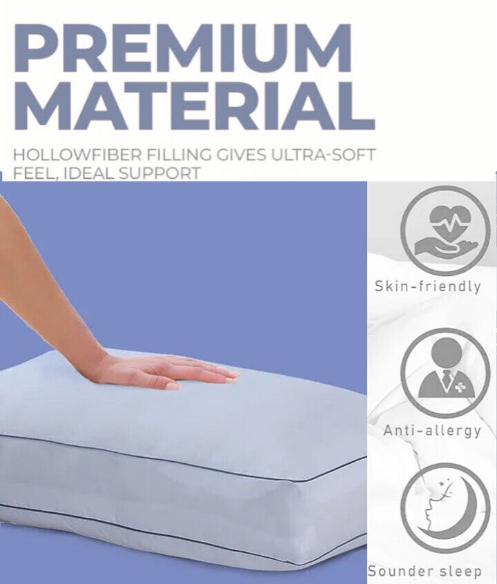 Luxury Ultra Soft Hotel Quality 100% Fine Hollow Fibre Thick Piped Box ...
