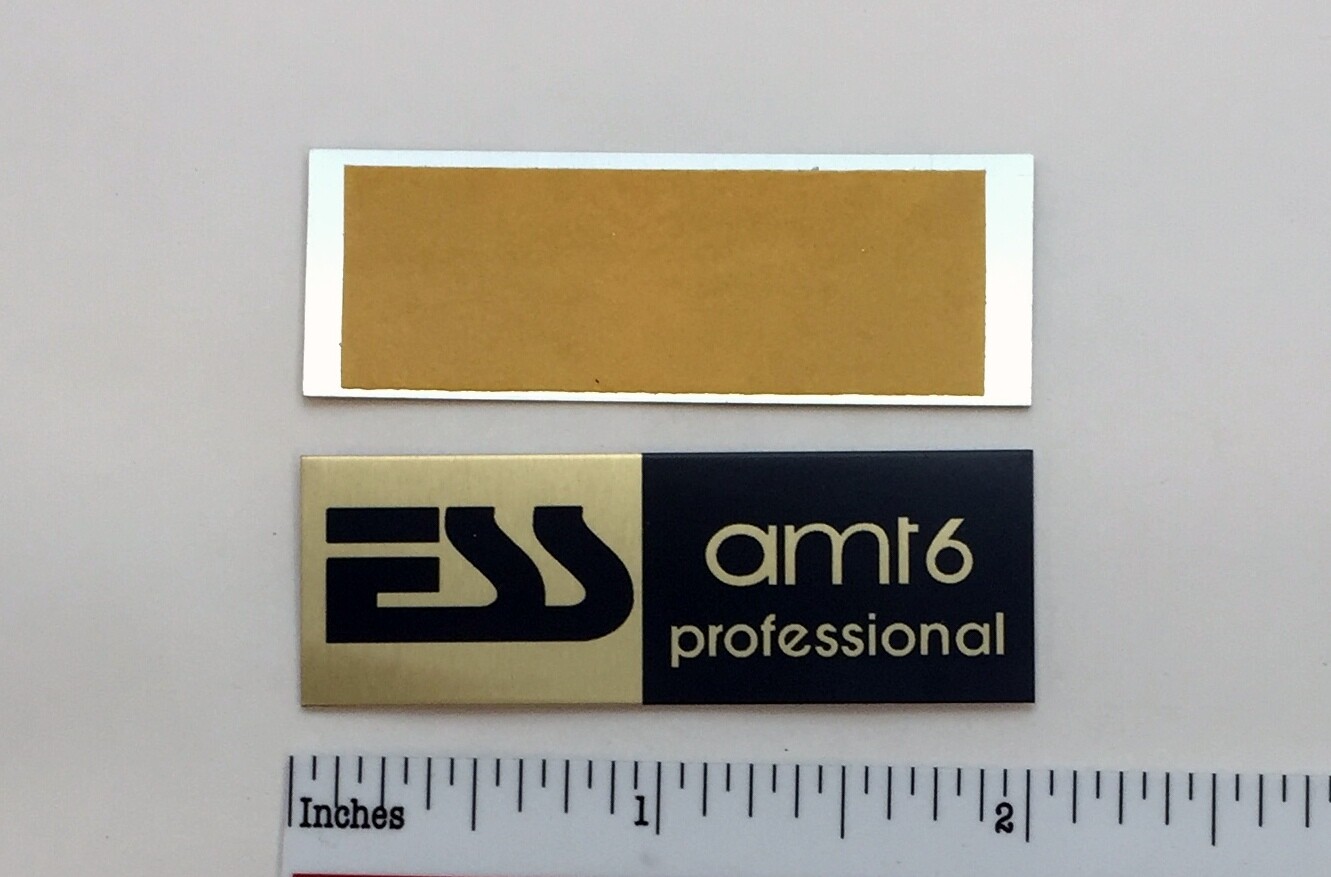 ESS AMT-6 Professional Speaker Badge Logo Emblem Custom Aluminum Pair ...