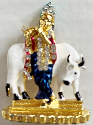 Mini Lord Krishna with Standing With Cow Car Dashboard Idol H-2" | eBay
