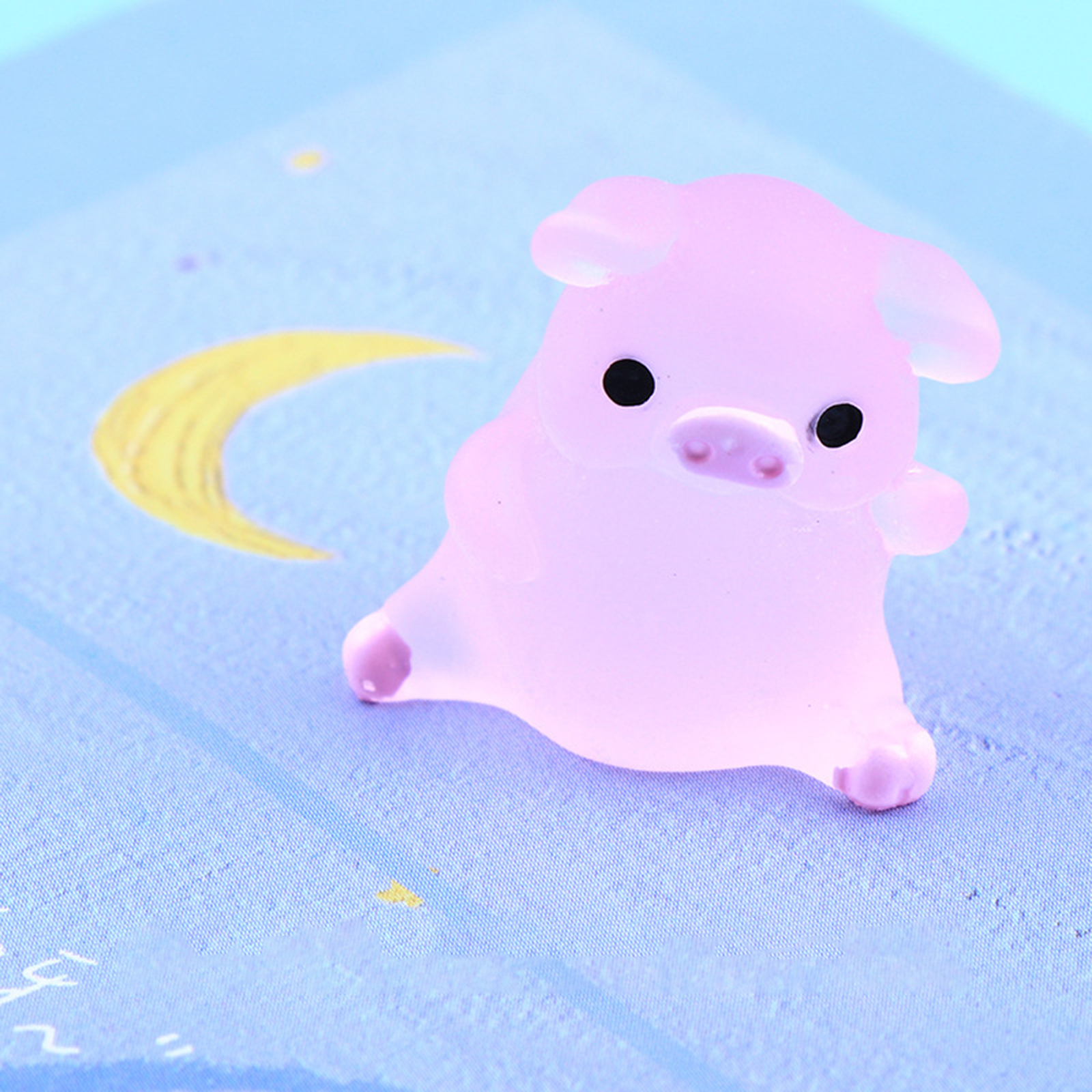 6pcs Micro-landscape Ornament Carving Technology Scene Props Glow Pig ...