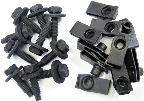 Chevy Body Bolts & U-nut Clips- 5/16-18 x 1-3/16"- 1/2" Hex- 20pcs ...
