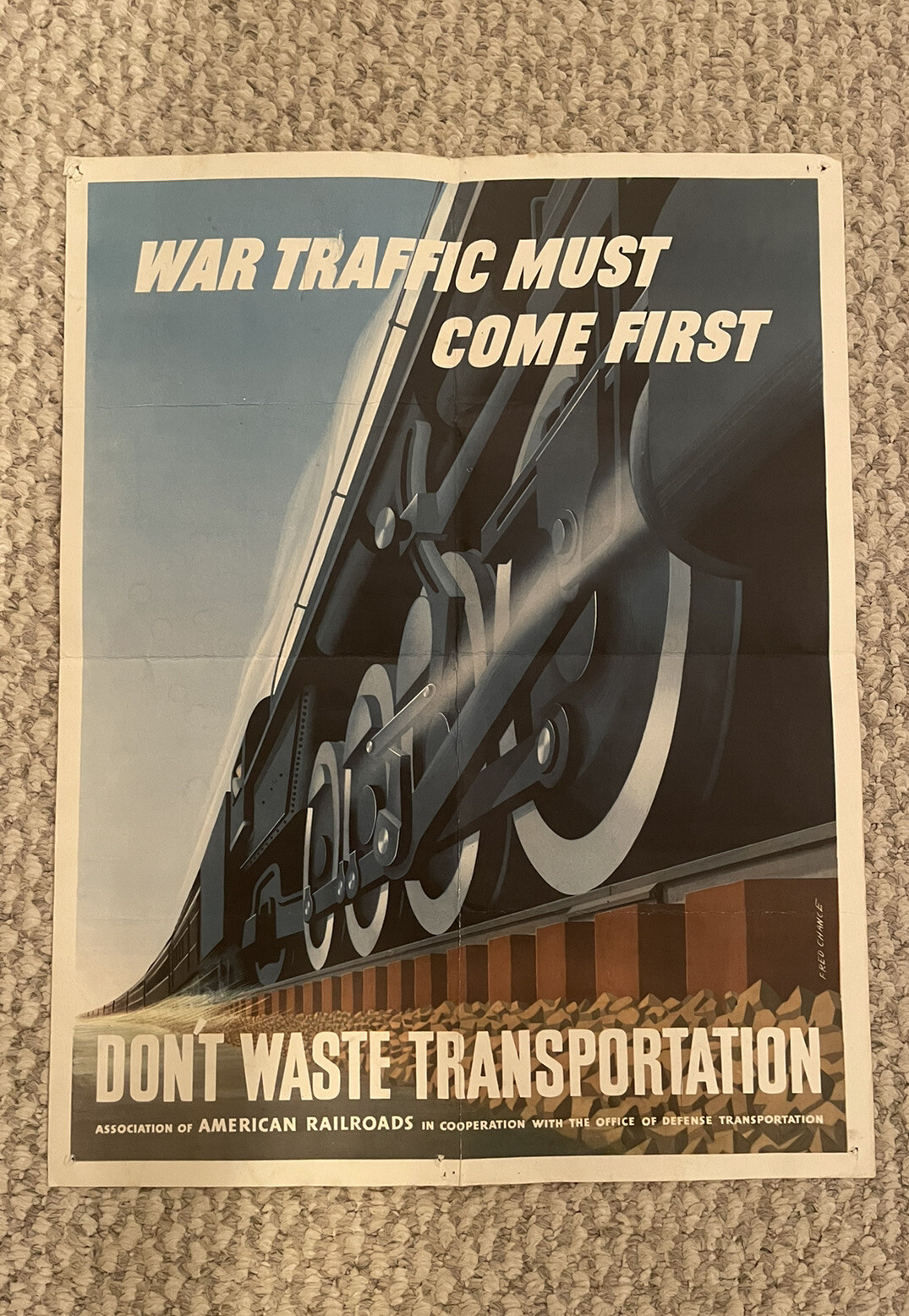 Original WWII Railroad Poster War Traffic Must Come First! 14x18” | eBay