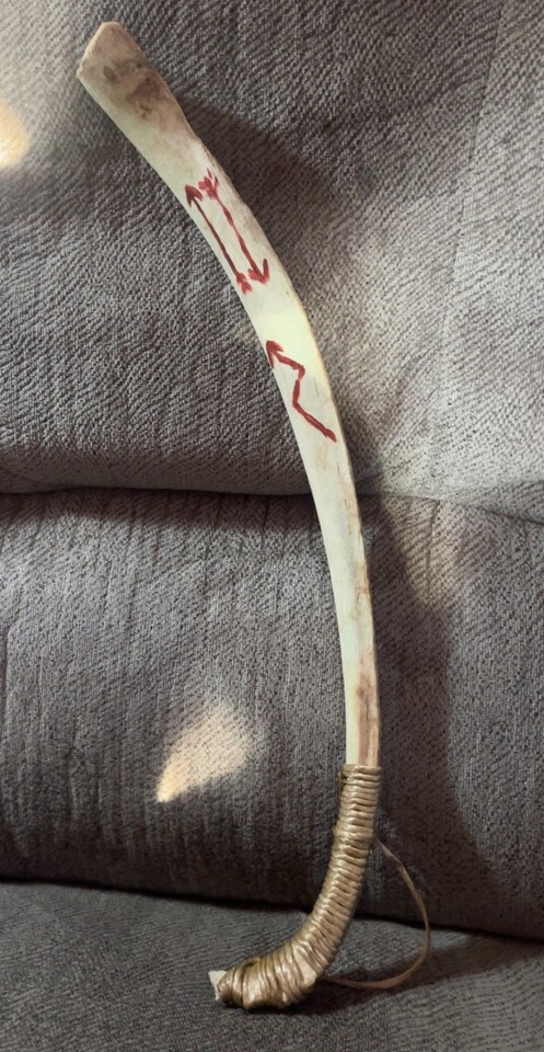 Native American War Club Cow Bone OOAK 20" | eBay