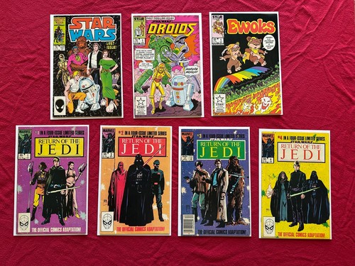 STAR WARS 80s MARVEL COMICS LOT - Last Issue, Droids #1, Ewoks #1, ROTJ ...