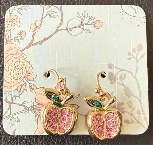 Accessorize Beautiful crystal Apple shaped Drop Dangle Hook Earring | eBay