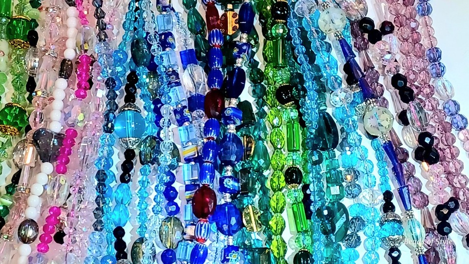 12x Glass bead strands beading lots jewelry making lot Crystal beads ...