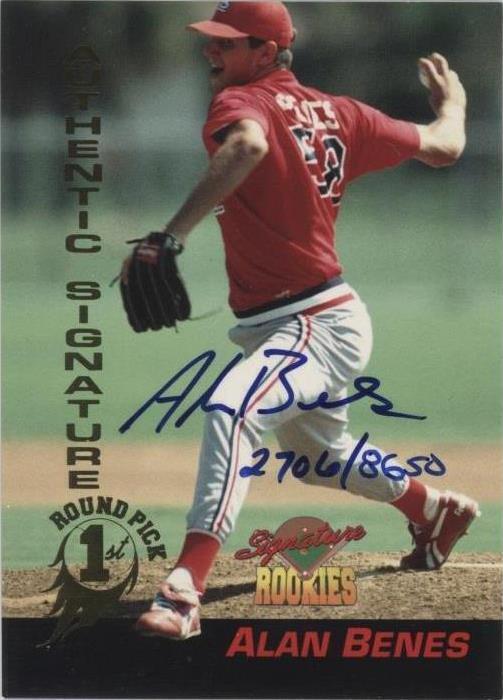 1994 Signature Rookies - Alan Benes #22 Signatures /8650 (AU, RC) for ...