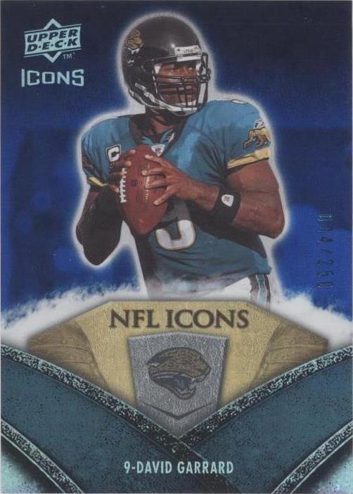2008 Upper Deck Icons - Nfl Icons David Garrard #NFL15 Rainbow Blue ...