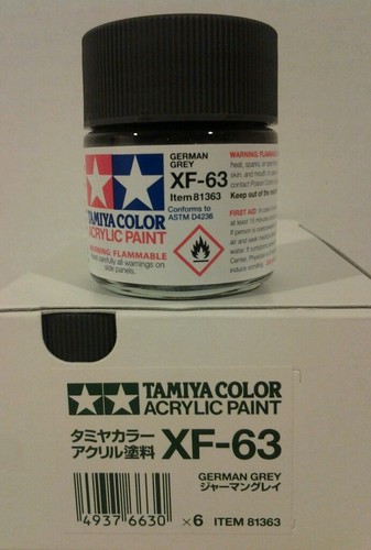 Tamiya acrylic paint XF-63 German Grey 23ml. 49376630 | eBay