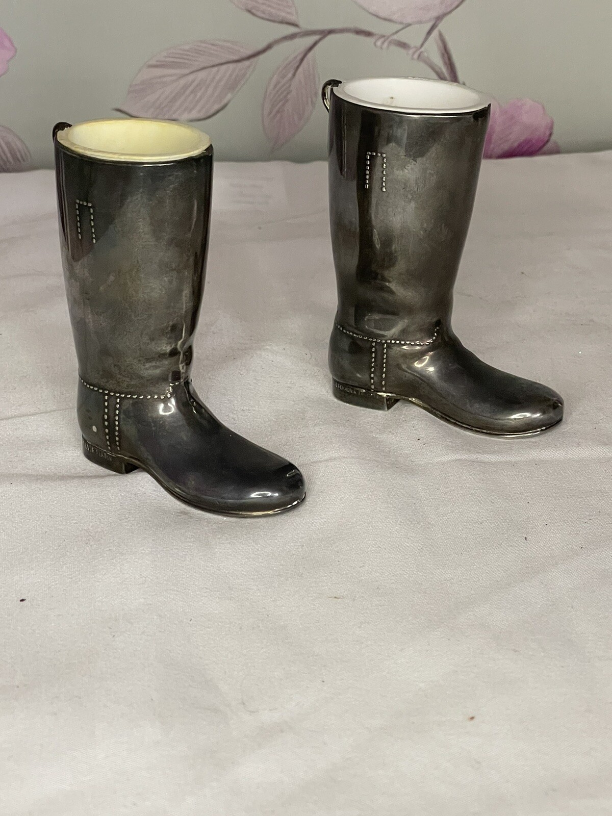 Vintage Grenadier Silver Plated 1.5oz Drinking Boots Riding Hunting ...