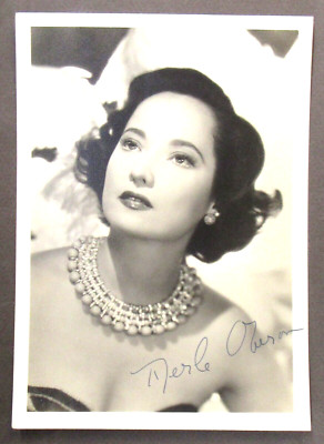 vintage MERLE OBERON movie and TV star 5x7 autographed publicity photo ...