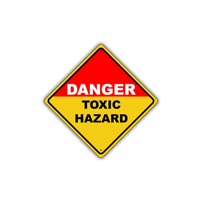 Danger Toxic Hazard Diamond Sign Hazardous Areas Caution Aluminum Metal ...