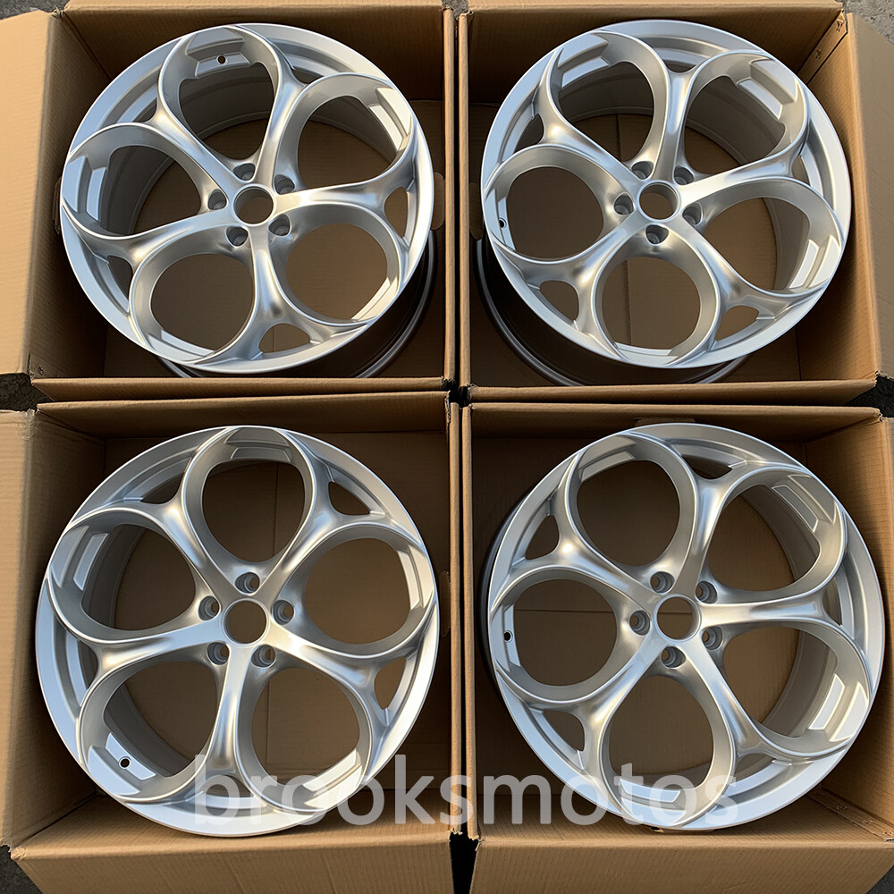 FOR ALFA ROMEO GIULIA 19" HYPER SILVER STAGGERED STYLE WHEELS RIMS 19X8 ...