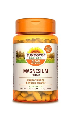 Sundown Magnesium 500mg Mineral Supplement Healthy Vitamins Minerals ...
