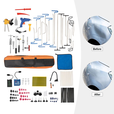 140 Pcs Paintless Dent Removal Rods Stainless Steel Tool Kit Dent ...