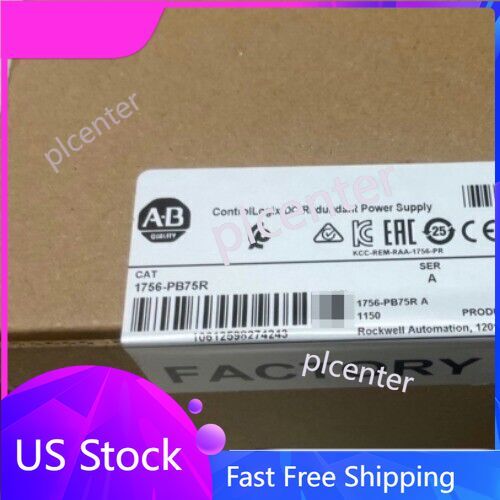 New Allen Bradley 1756-PB75R ControlLogix DC Redundant Power Supply ...