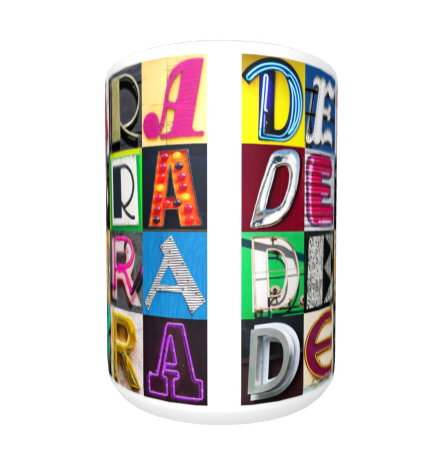 DEBRA Coffee Mug / Cup featuring the name in photos of sign letters | eBay