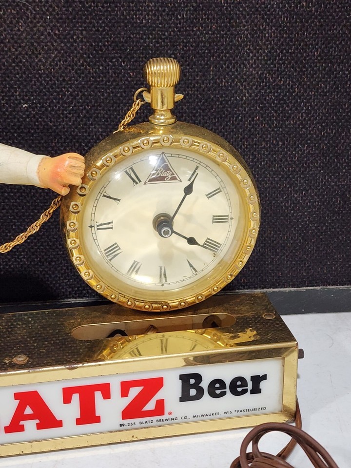 Vintage 1950 s Blatz Beer Light Sign Clock | eBay