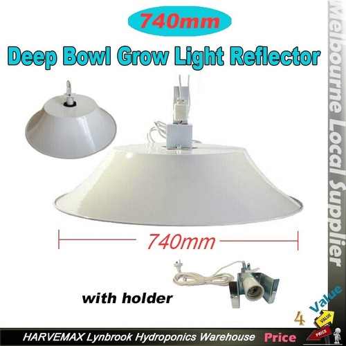 Local pickup Grow Light Round White Coated Deep Bowl Reflector With ...