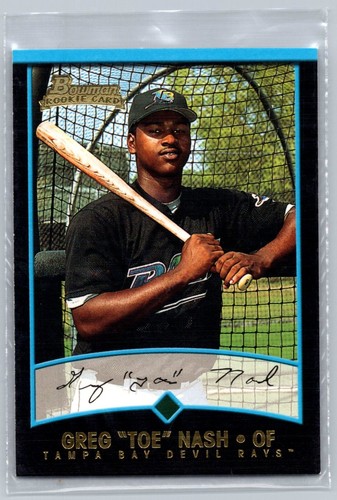 2001 TOPPS BOWMAN ROOKIE CARD # 337 Greg "Toe" Nash - Tampa Bay Devil ...