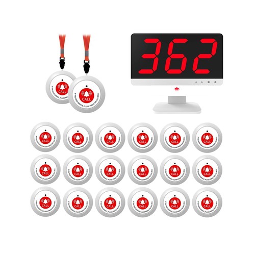 Wireless Emergency Pager Buttons for Medical Office, Call Button for ...
