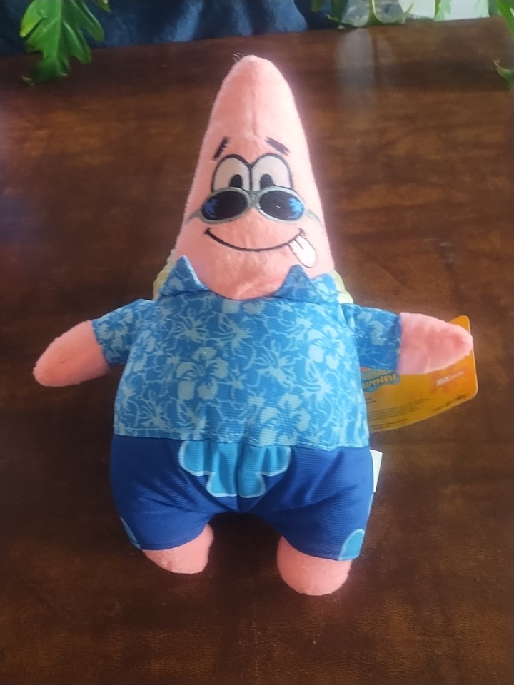 2006 Patrick. SpongeBob Pants. 10 Inch Tall. Tropical Vacation Plush ...