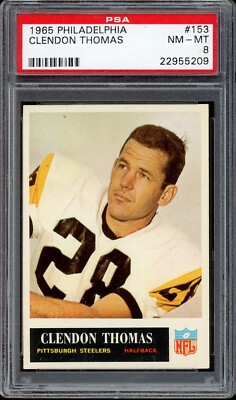 1965 Philadelphia Football #153 Clendon Thomas PSA 8 | eBay