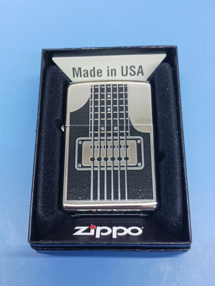 Zippo Electric Guitar High Polish Chrome 24486 | eBay
