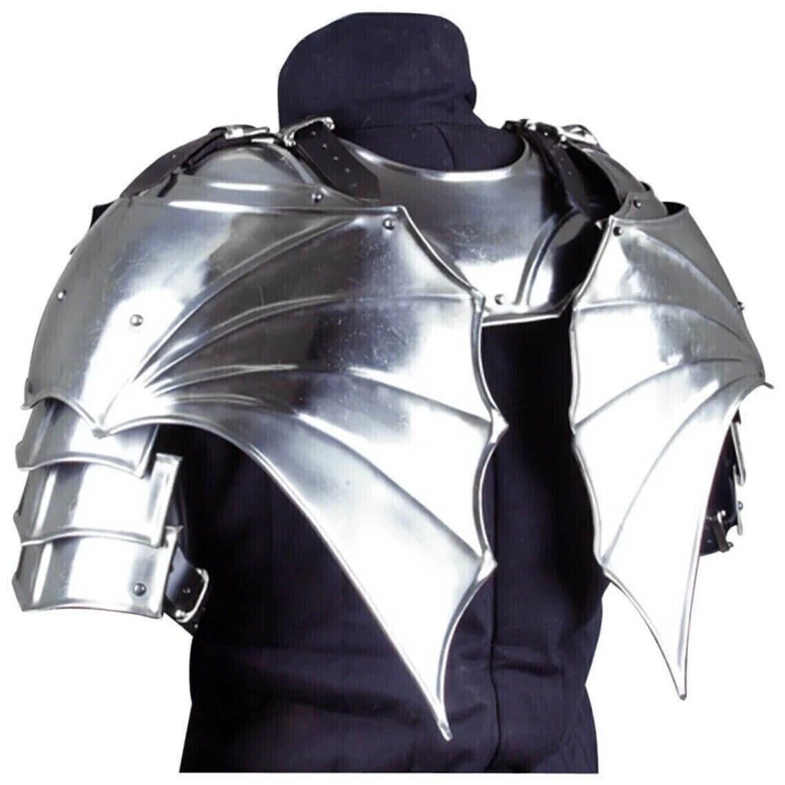 Medieval Steel Larp Warrior Gothic Pair Of Pauldrons Armor Shoulder ...