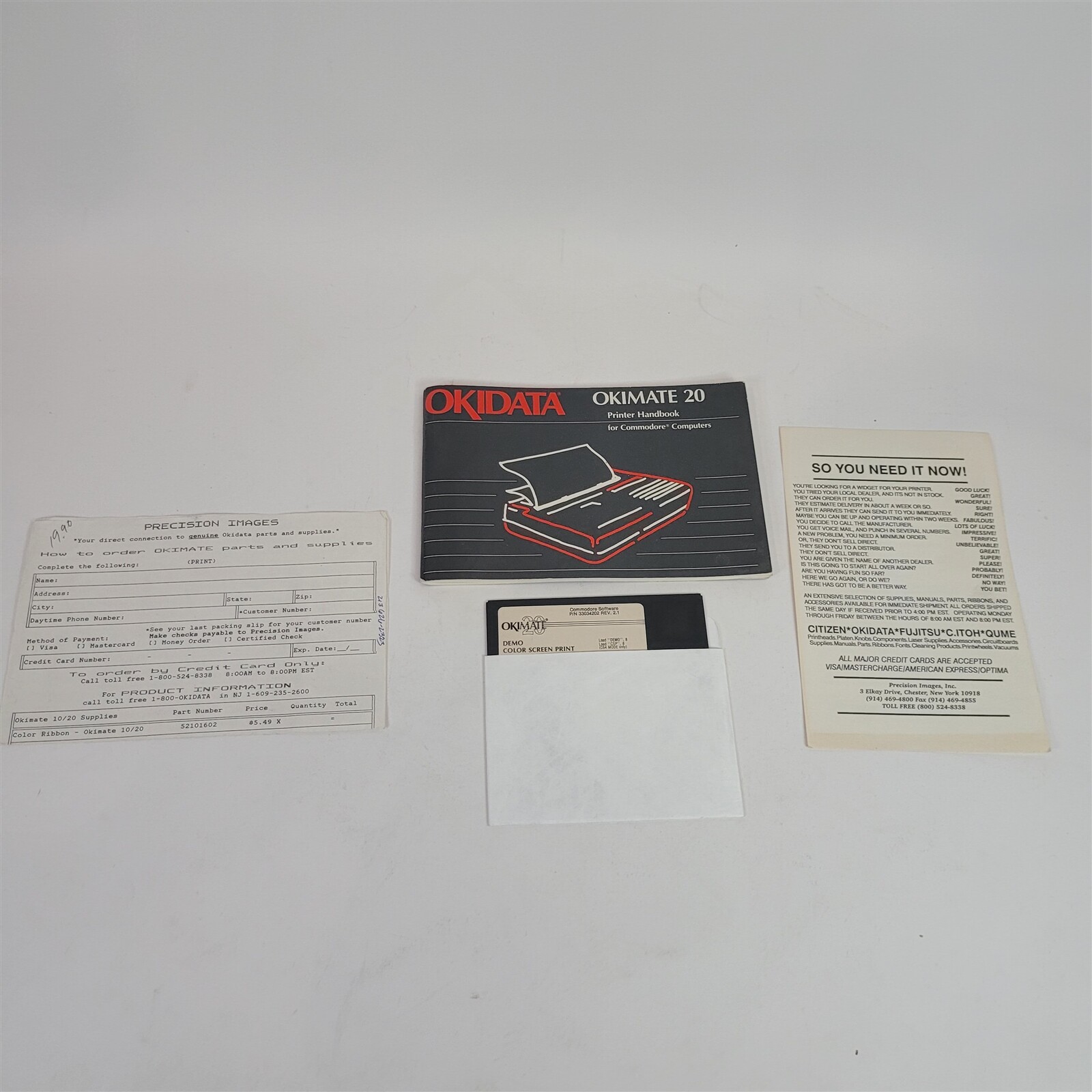 VTG 1986 Original Okidata Okimate 20 Printer Handbook for Commodore ...