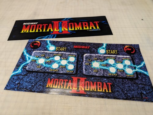 Mortal Kombat II Arcade Control Panel Overlay MK2 CPO Midway ...