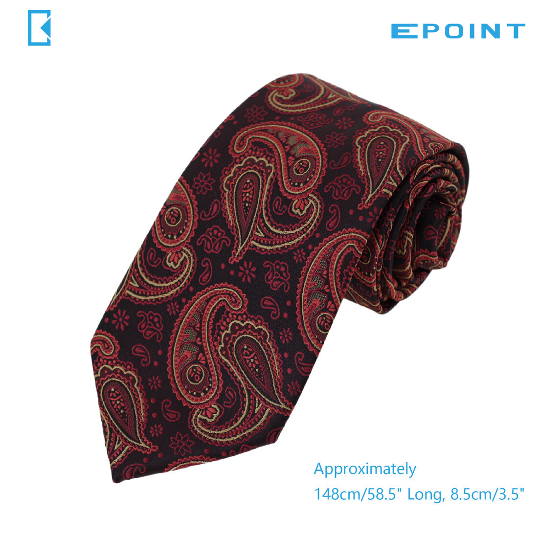 Black Tie X-long 58" Red Patterned Neck Ties Fashion Neck Tie Epoint ...